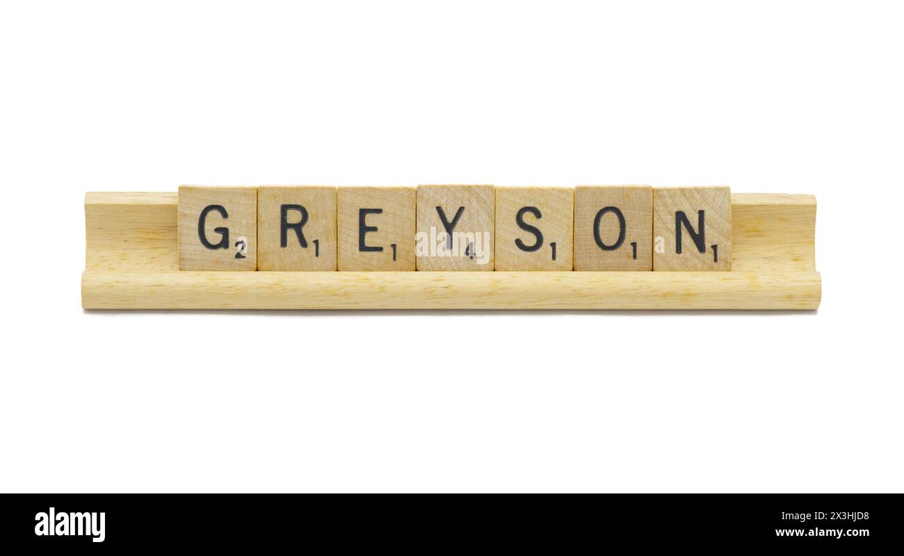 Miami, FL 4-18-24 popular baby boy first name of GREYSON made with ...