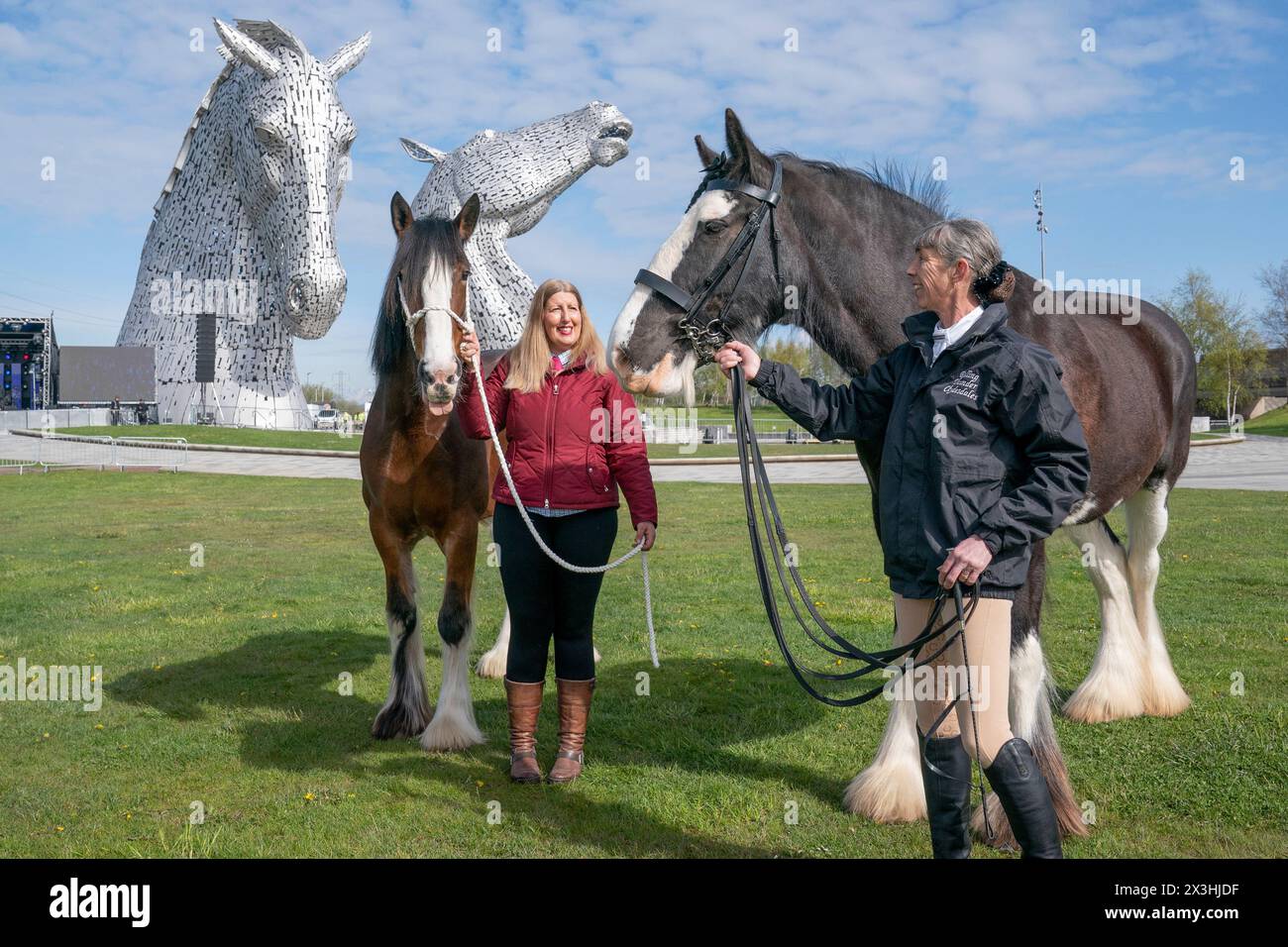 Kelly Stirling (left) and Amanda Merchant (right) with Clydesdale ...