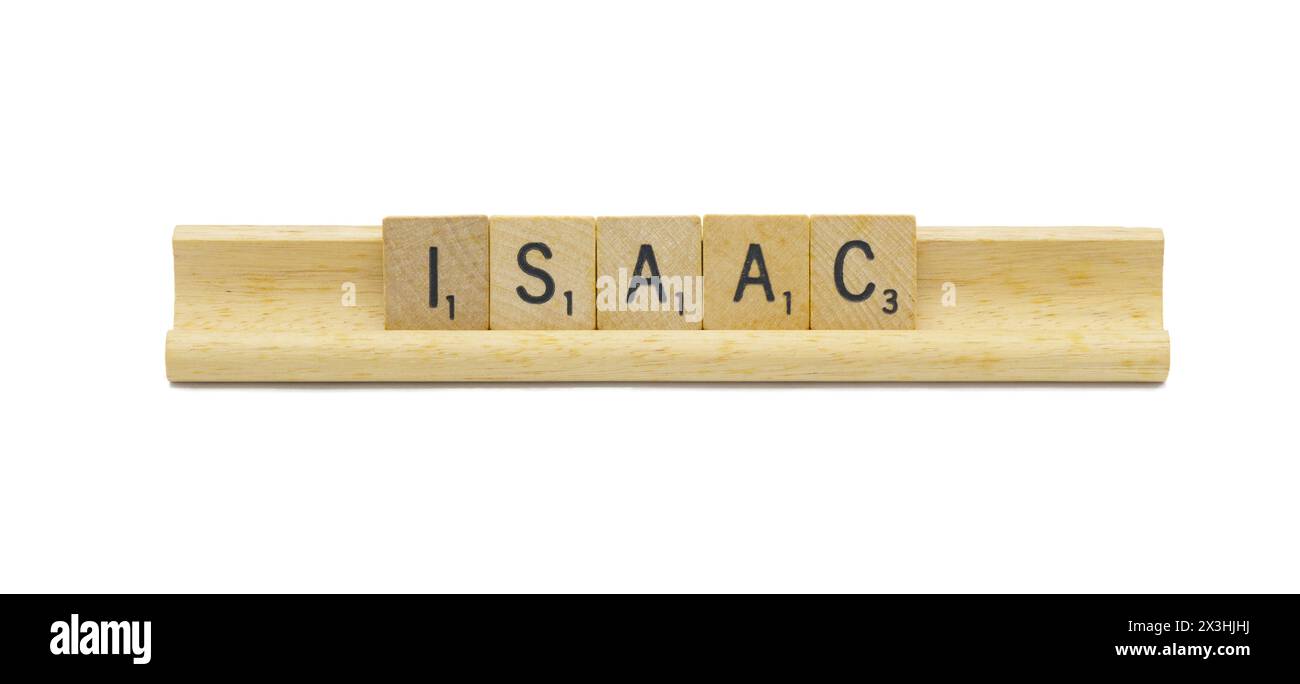 Miami, FL 4-18-24 popular baby boy first name of ISAAC made with square ...