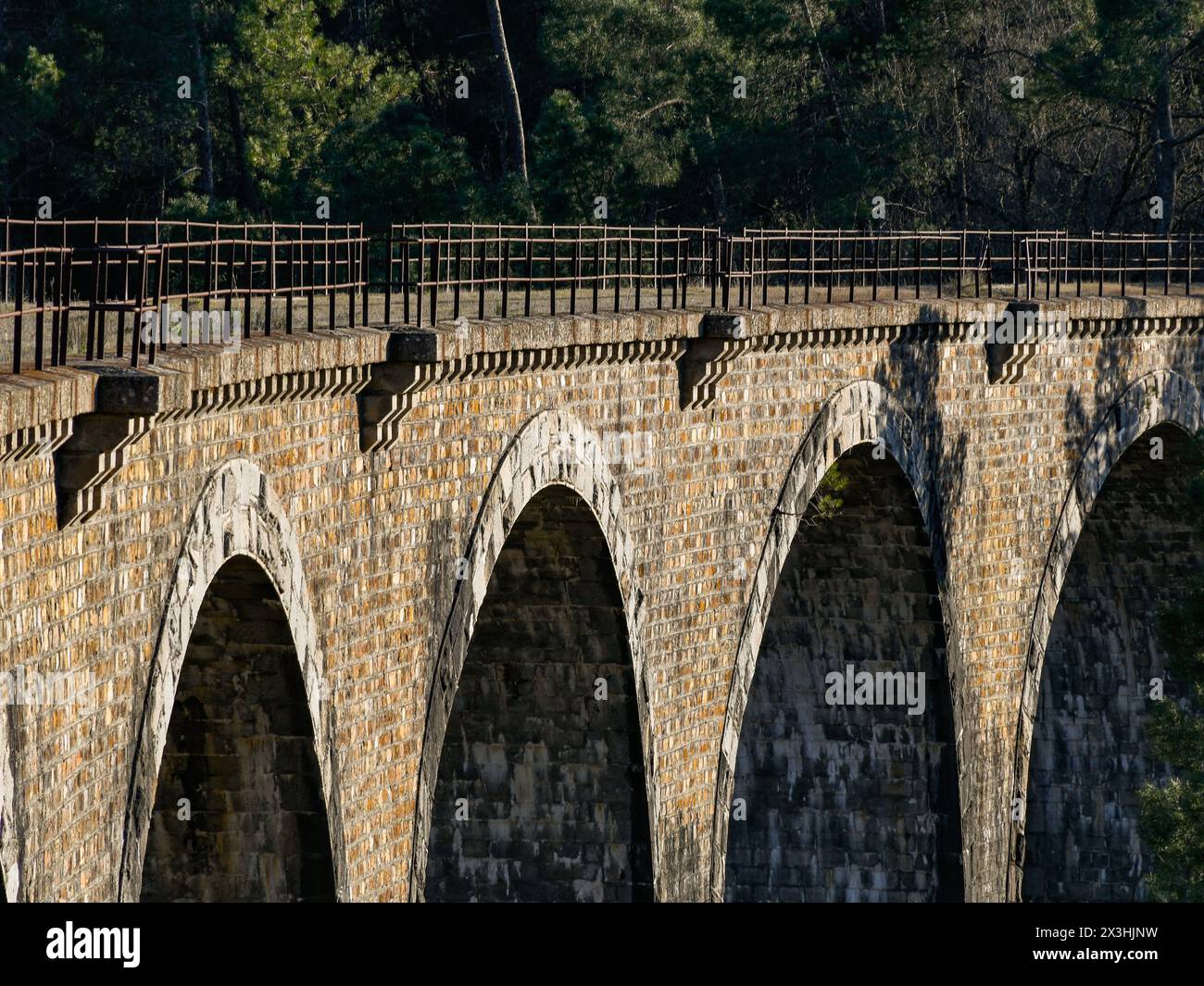 Old viaduct of the railway line from Peñarroya to Puertollano and ...