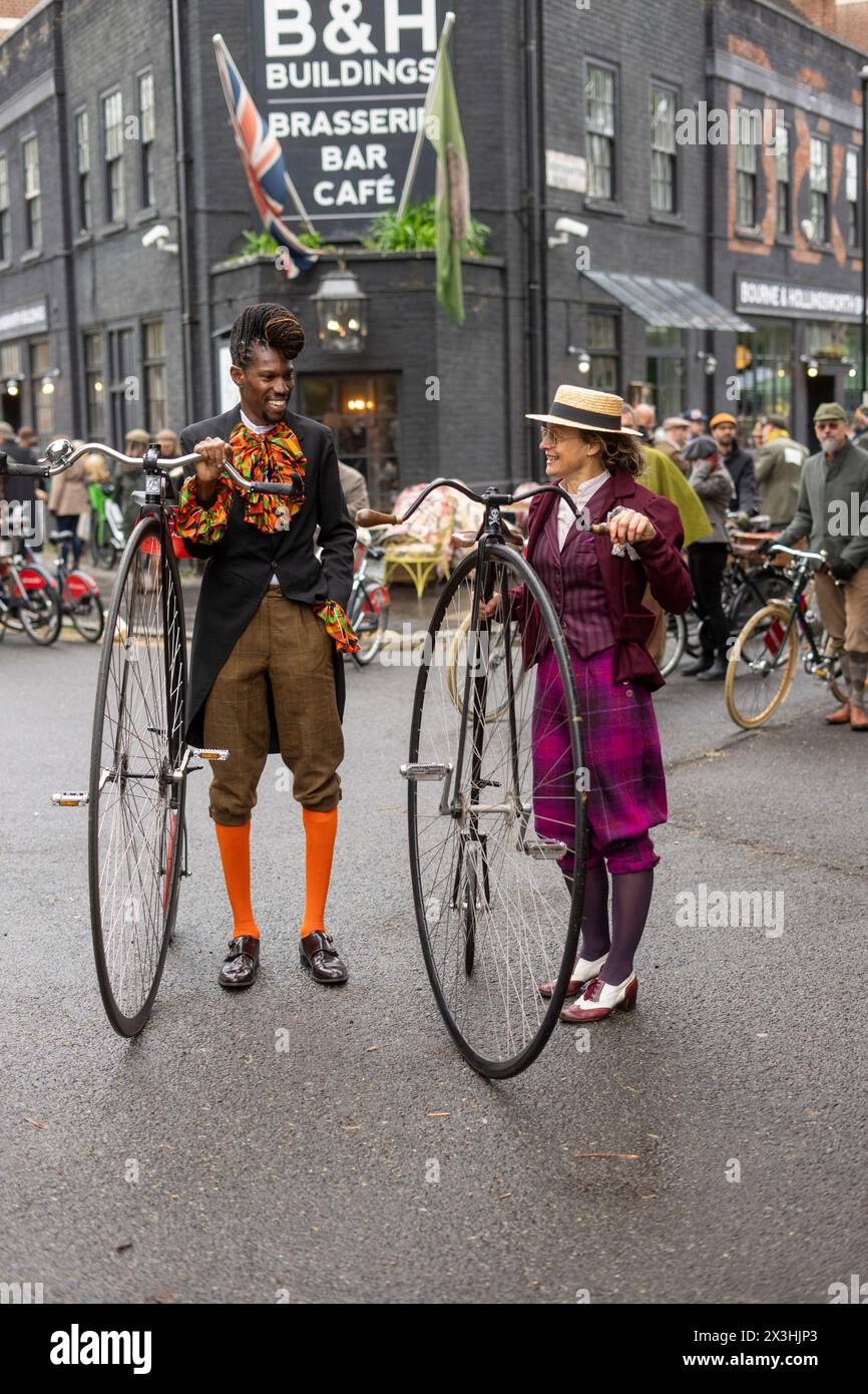Riders gather before the start of the annual Tweed Run cycling event in ...