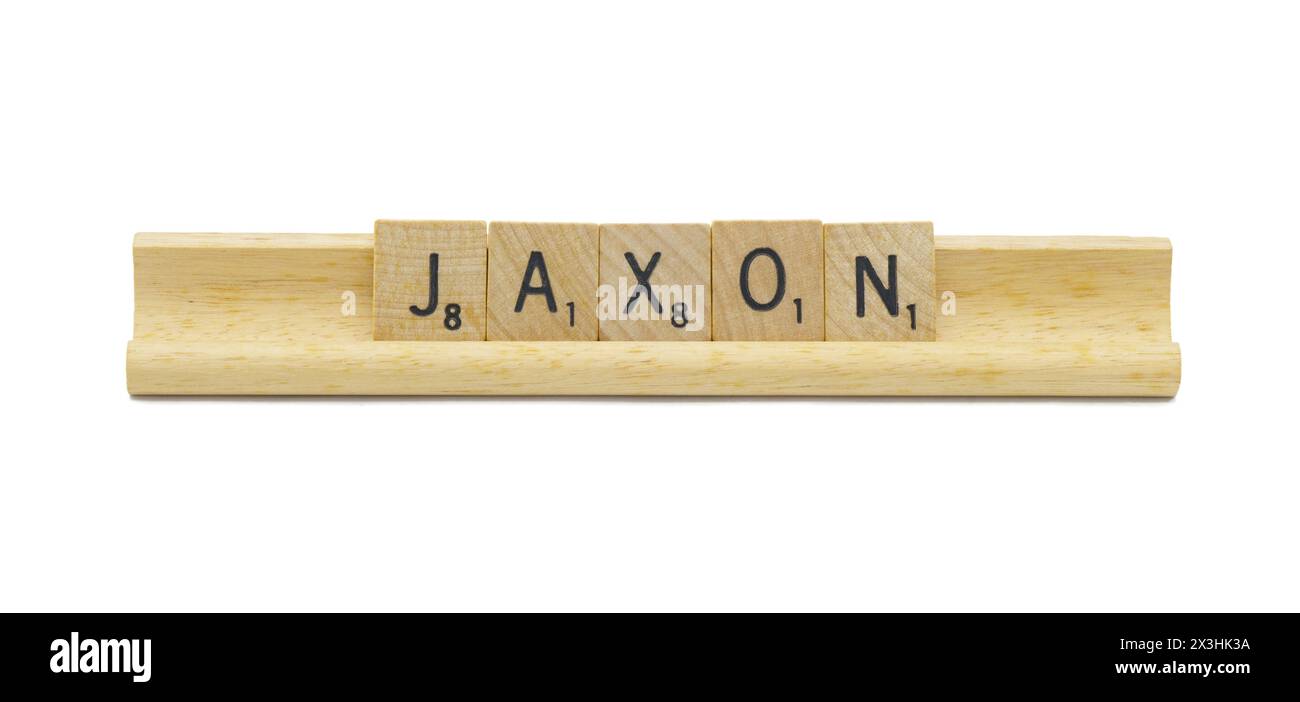 Miami, FL 4-18-24 popular baby boy first name of JAXON made with square ...