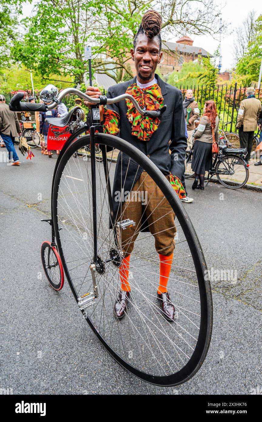 London, UK. 27th Apr, 2024. The Tweed Run London bike ride -starting at ...