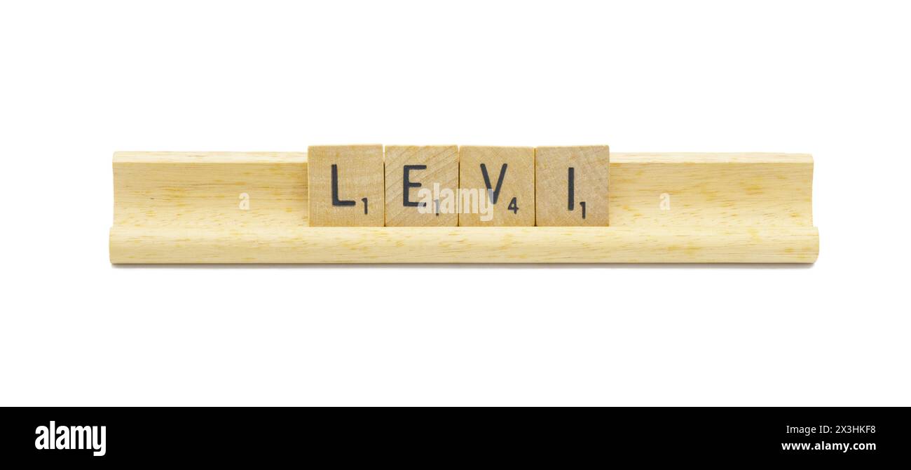 Miami, FL 4-18-24 popular baby boy first name of LEVI made with square ...