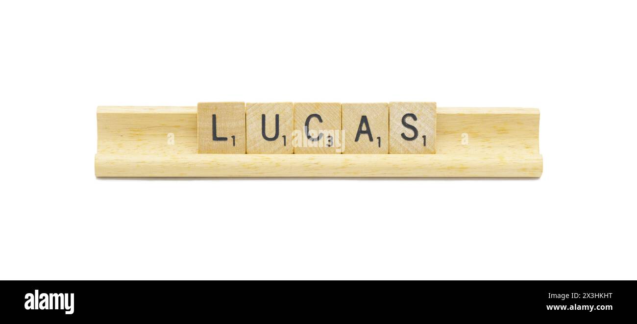 Miami, FL 4-18-24 popular baby boy first name of LUCAS made with square ...