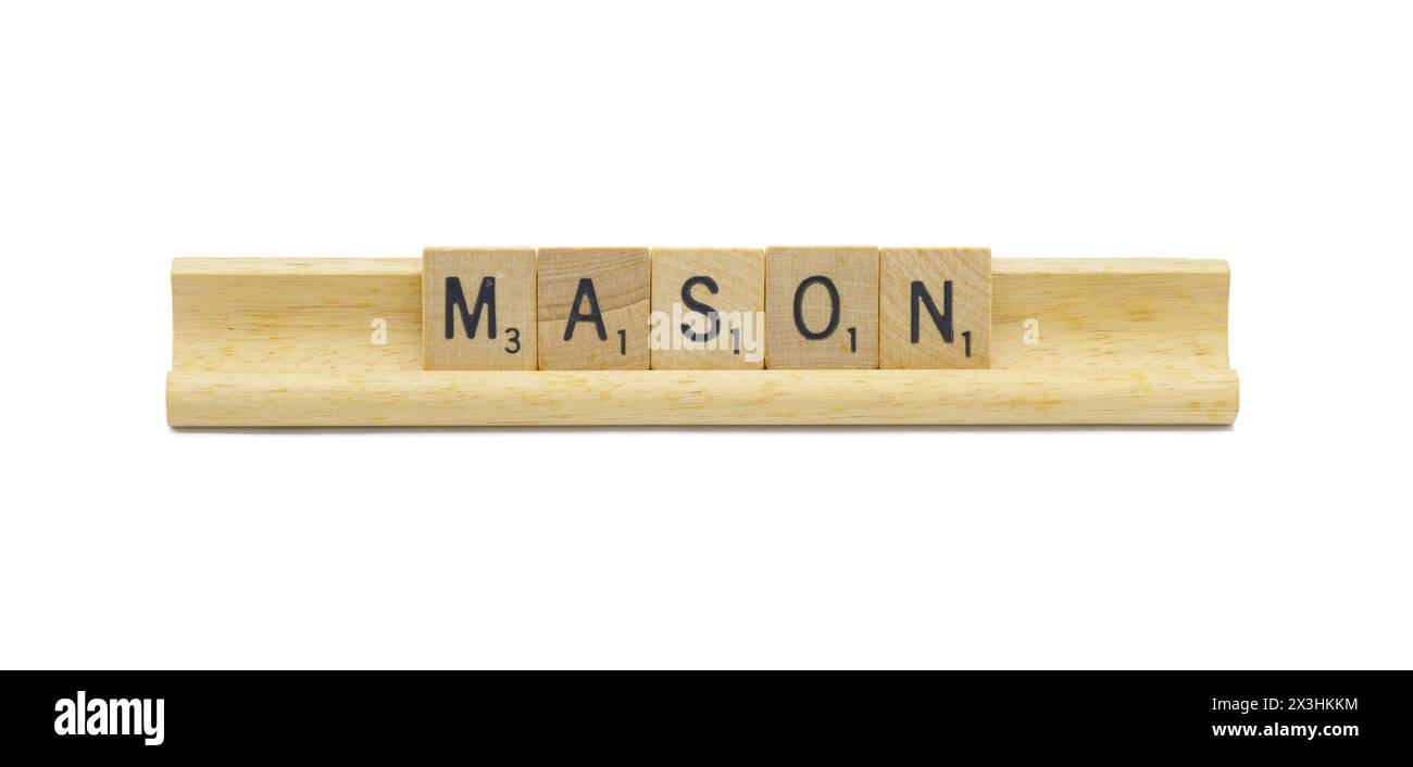 Miami, FL 4-18-24 popular baby boy first name of MASON made with square ...