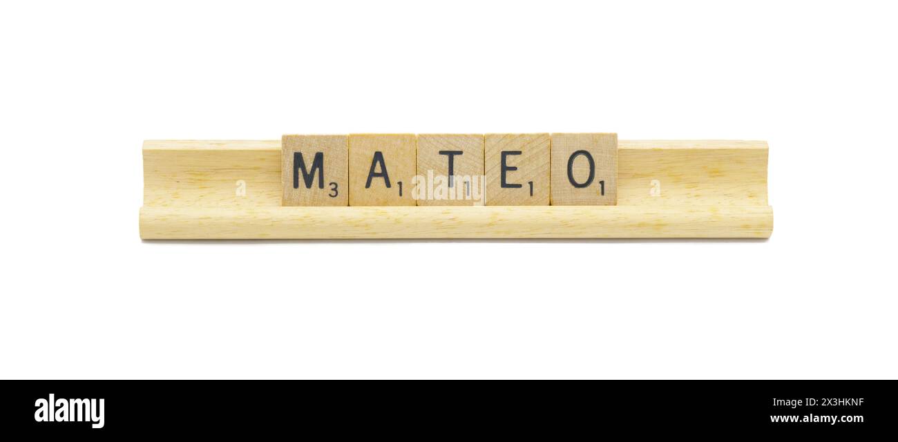 Miami, FL 4-18-24 popular baby boy first name of MATEO made with square ...