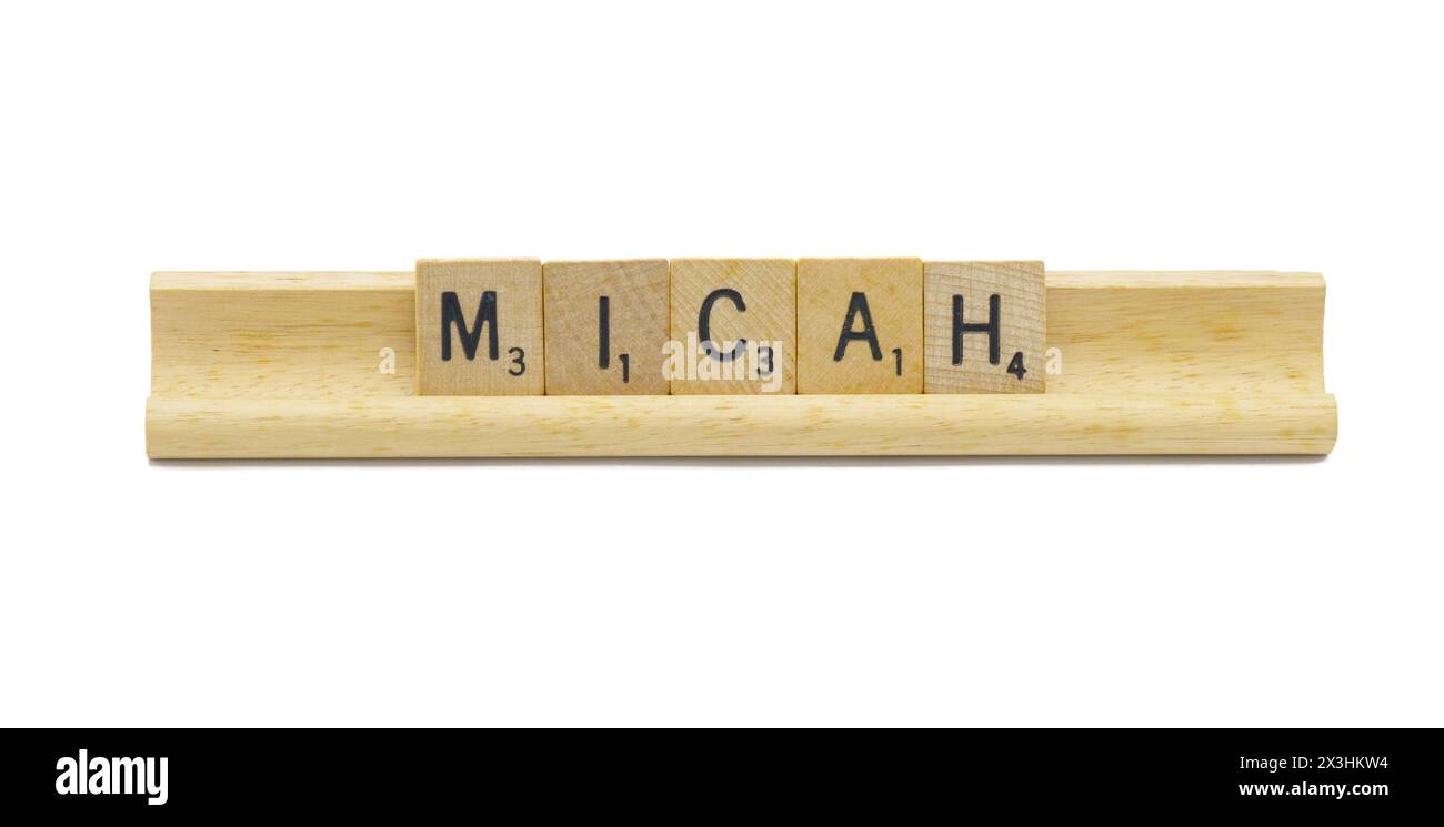 Miami, FL 4-18-24 popular baby boy first name of MICAH made with square ...