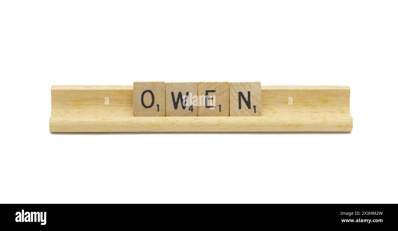 Miami, FL 4-18-24 popular baby boy first name of OWEN made with square ...