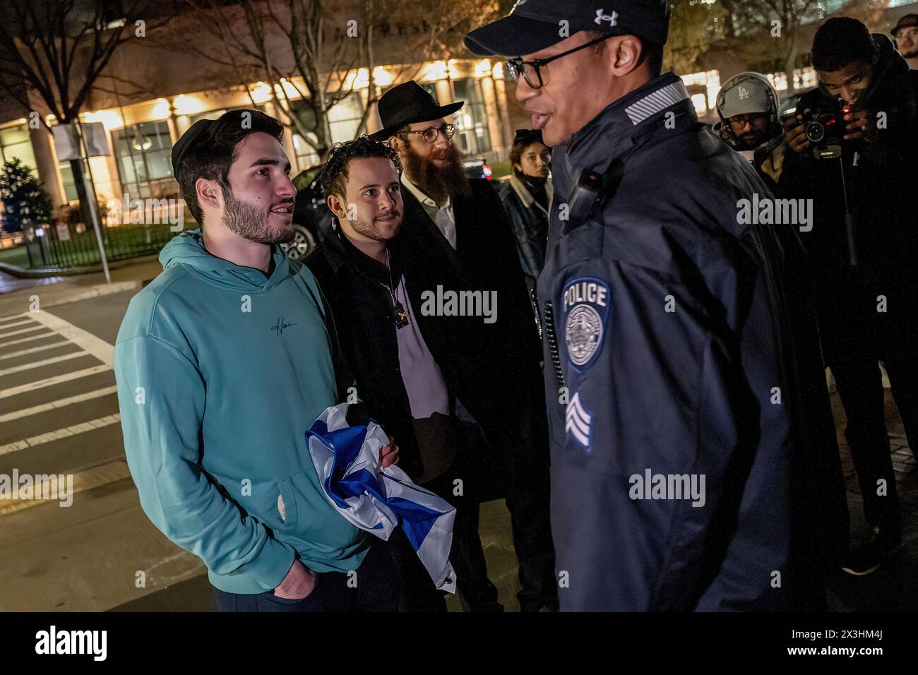 Police removed two pro-Israel counterprotesters at the Northeastern ...