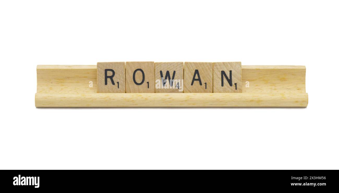 Miami, FL 4-18-24 popular baby boy first name of ROWAN made with square ...