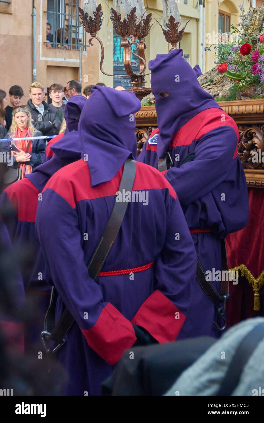 Tarragona, Spain - April 27, 2024: Capture of a solemn Holy Week ...