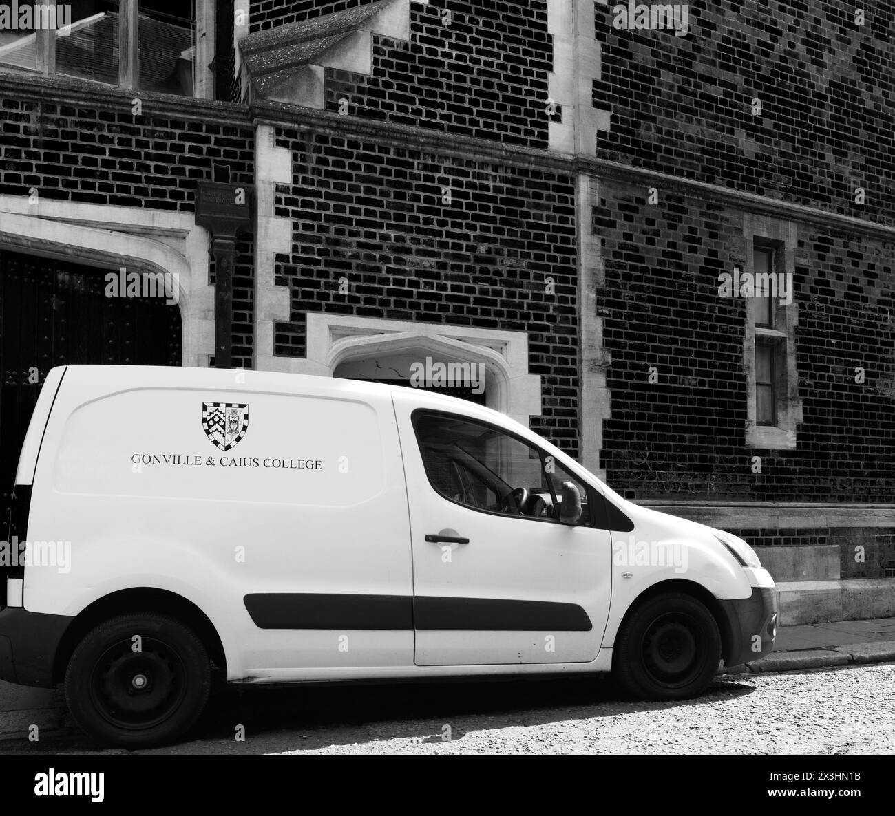 Van with Gonville & Caius College name and emblem, University of ...