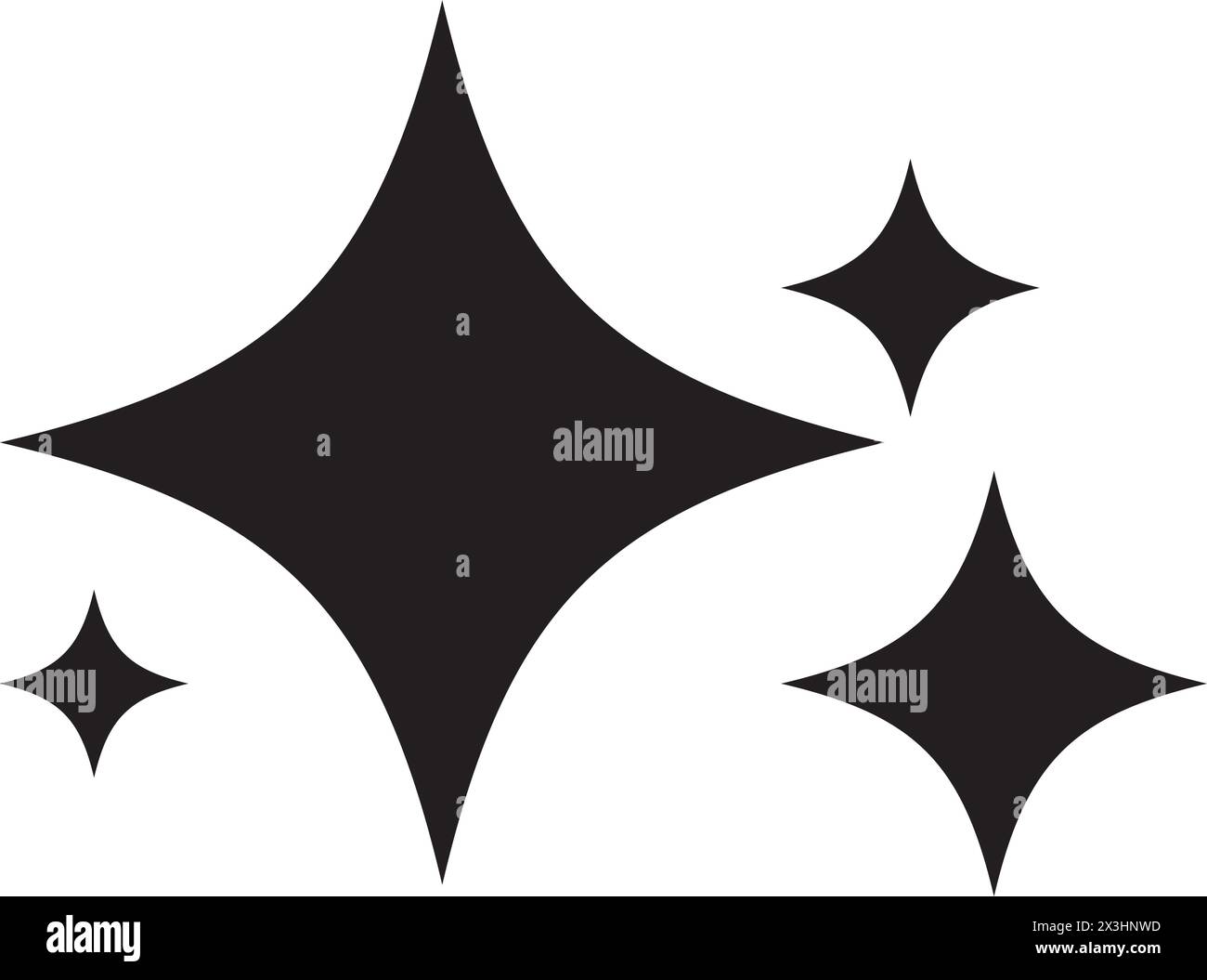 Star sparkle icons collection. Futuristic shape. Flash from fireworks Stock Vector Image & Art ...