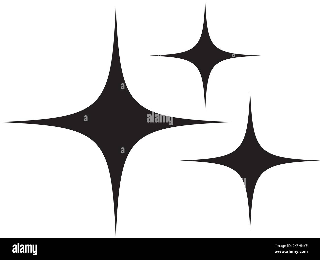 Star sparkle icons collection. Futuristic shape. Flash from fireworks Stock Vector Image & Art ...