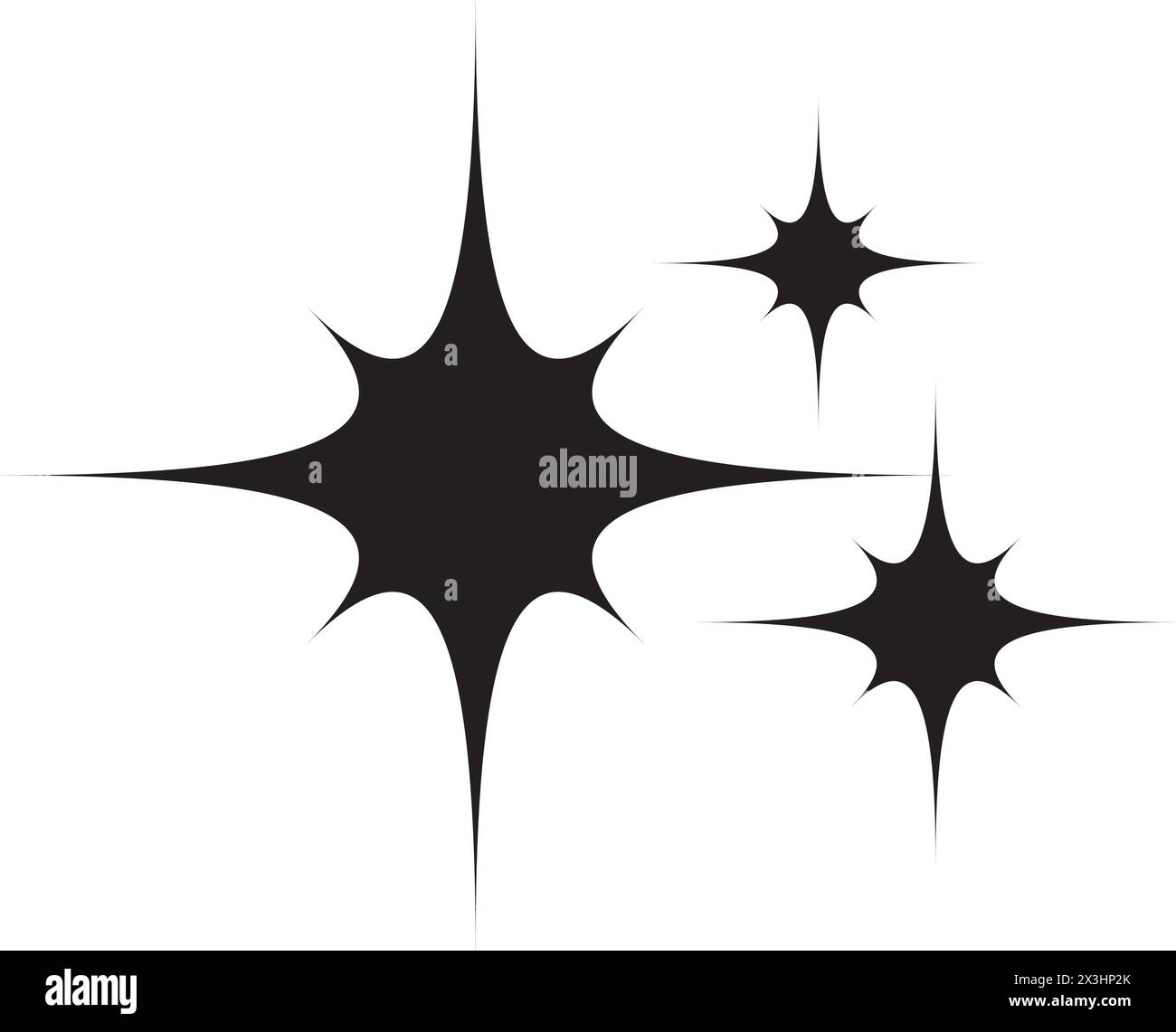 Star sparkle icons collection. Futuristic shape. Flash from fireworks Stock Vector Image & Art ...