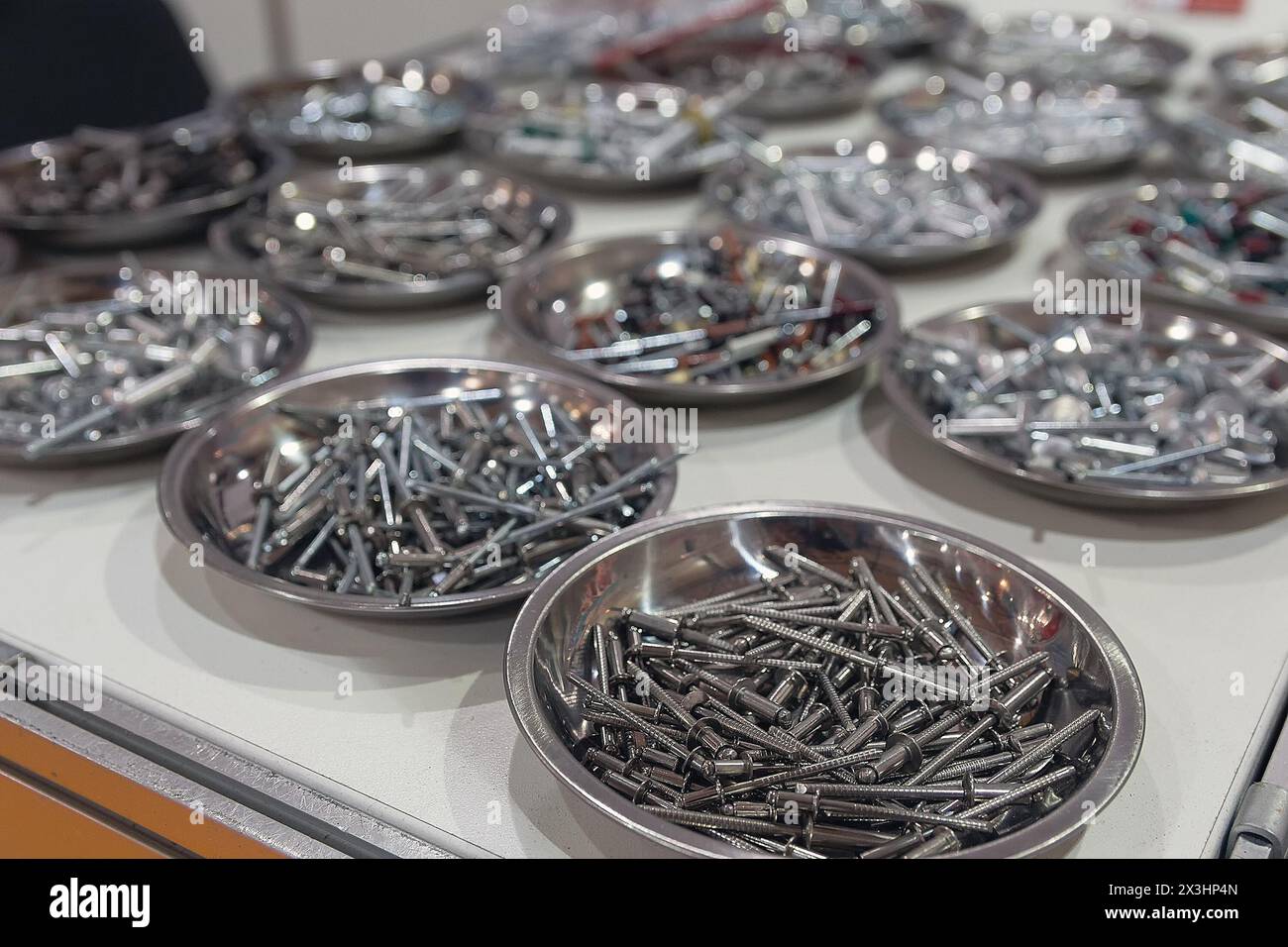 Silver blind rivet screw rivets for hand riveters in a store window ...