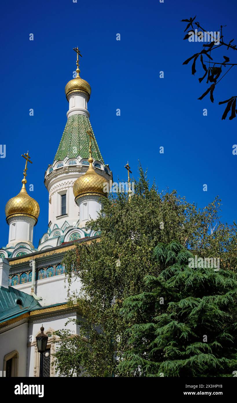 Bulgaria, Sofia, view of the St. Nicola russian church (Tsurkva Sveta ...