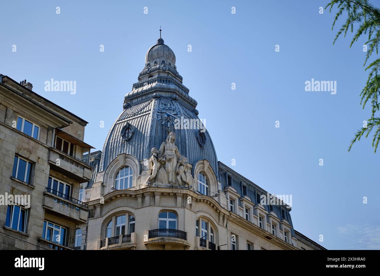 Bulgaria, Sofia, the facade of an old Liberty building downtown Stock ...