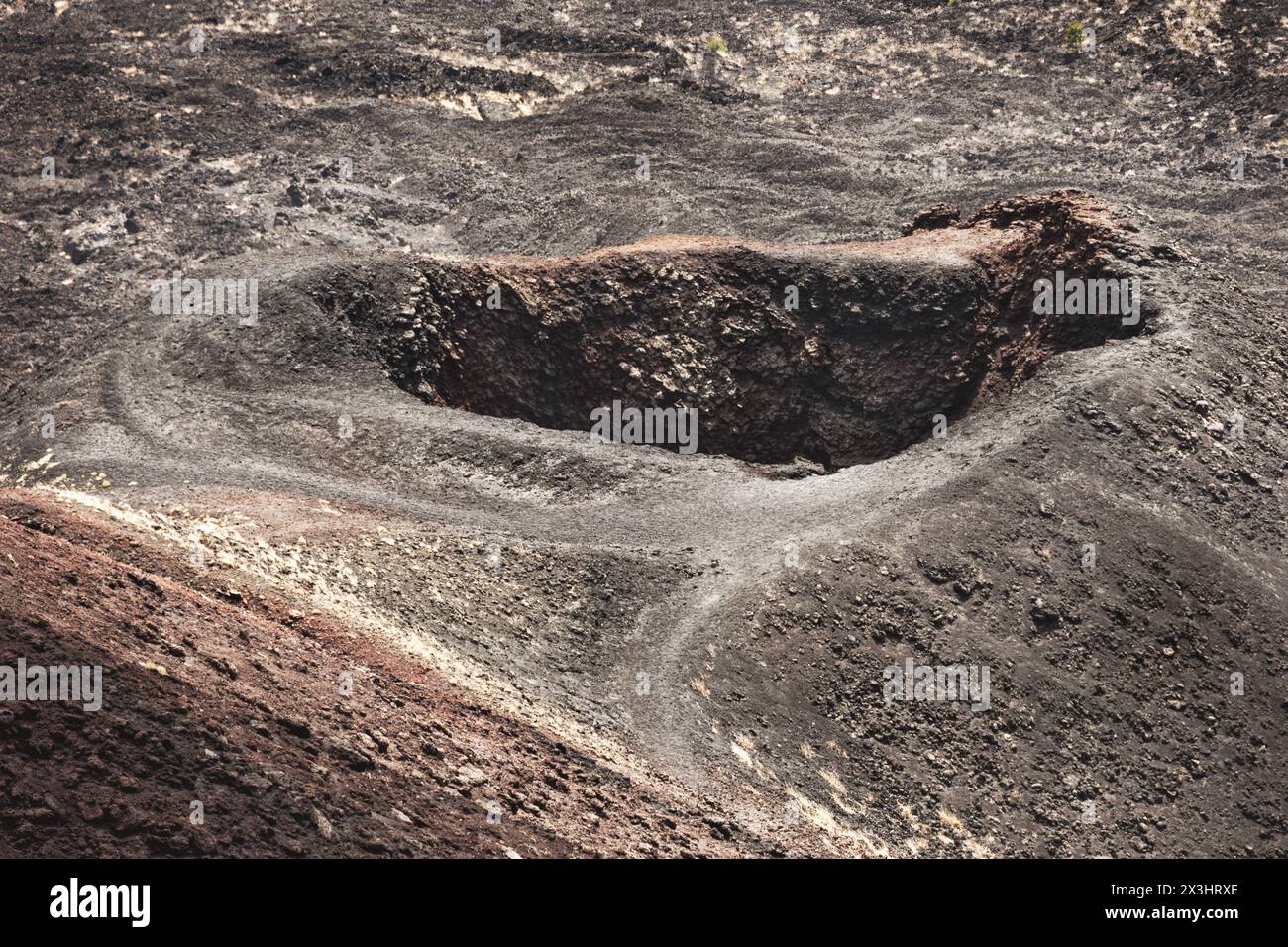 A collapsed crater on the slopes of Mount Etna, 2024 Stock Photo - Alamy