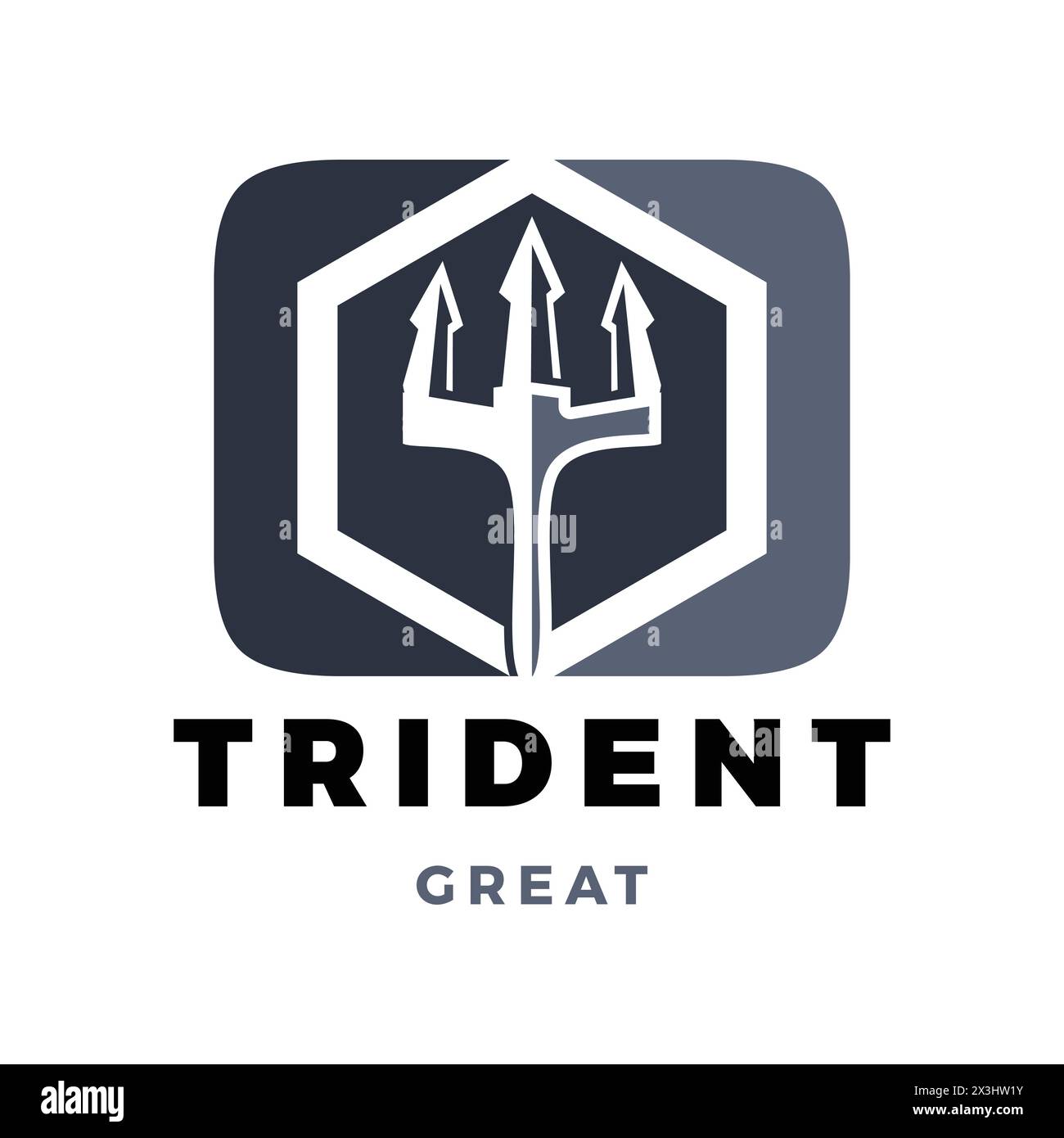 Trident Icon Logo Design Template Stock Vector Image & Art - Alamy