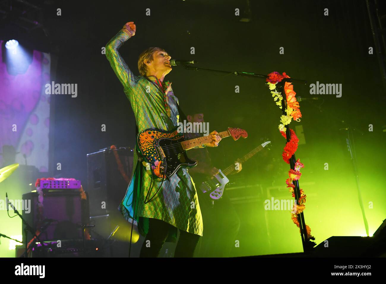 LONDON, ENGLAND - APRIL 26: Crispian Mills of ‘Kula Shaker’ performing ...