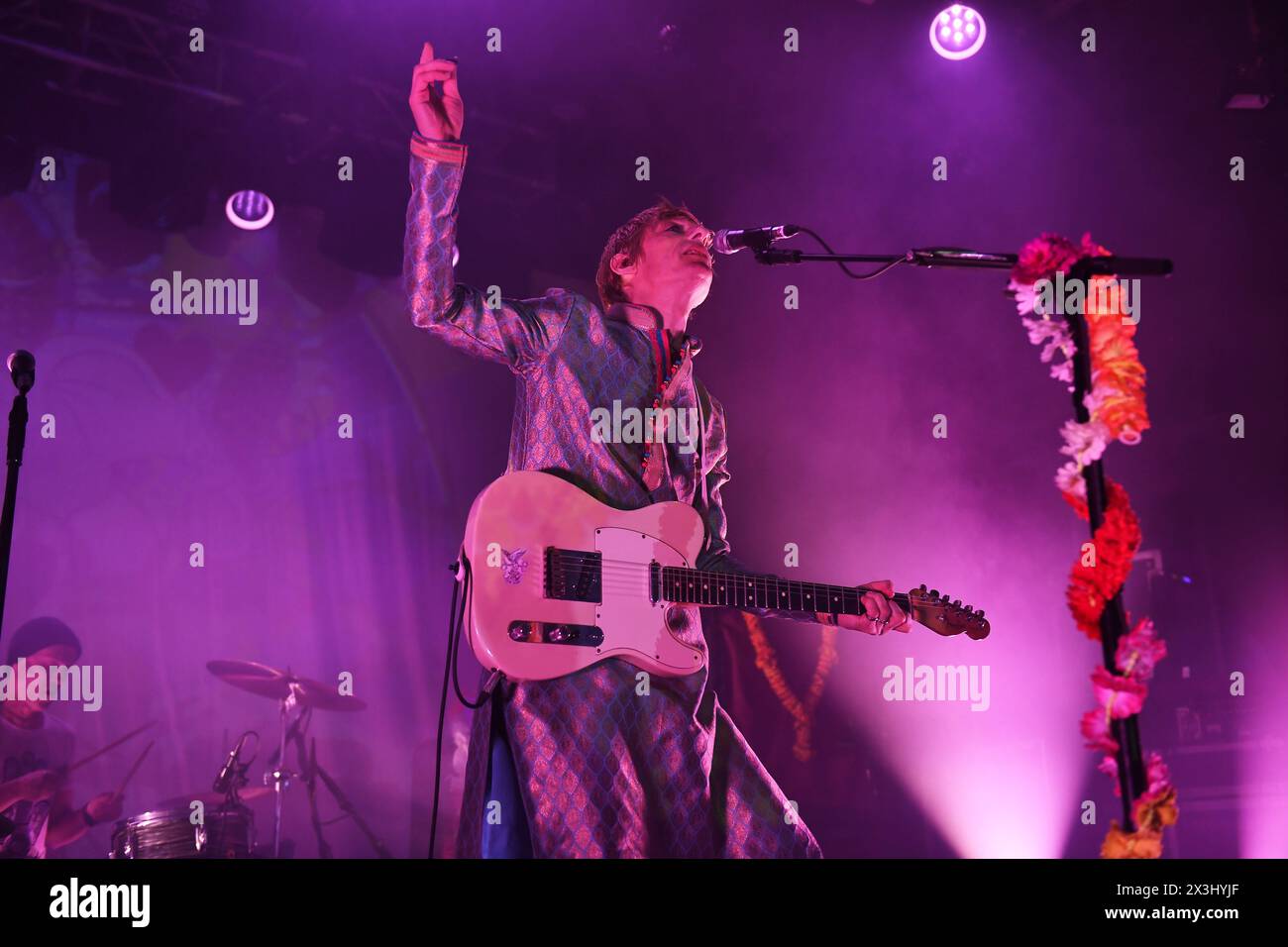 LONDON, ENGLAND - APRIL 26: Crispian Mills of ‘Kula Shaker’ performing ...