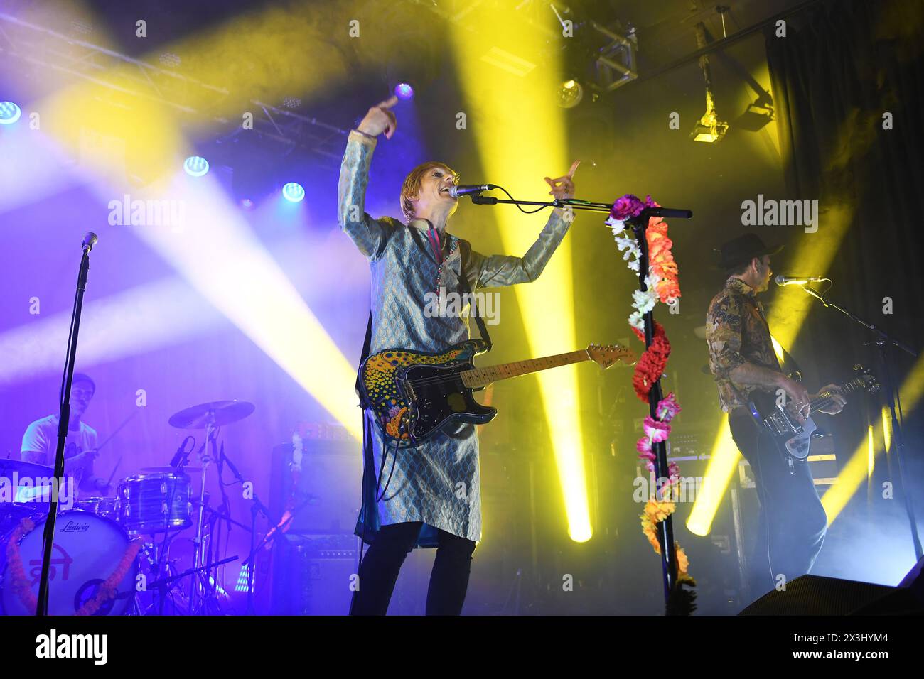 LONDON, ENGLAND - APRIL 26: Crispian Mills of ‘Kula Shaker’ performing ...