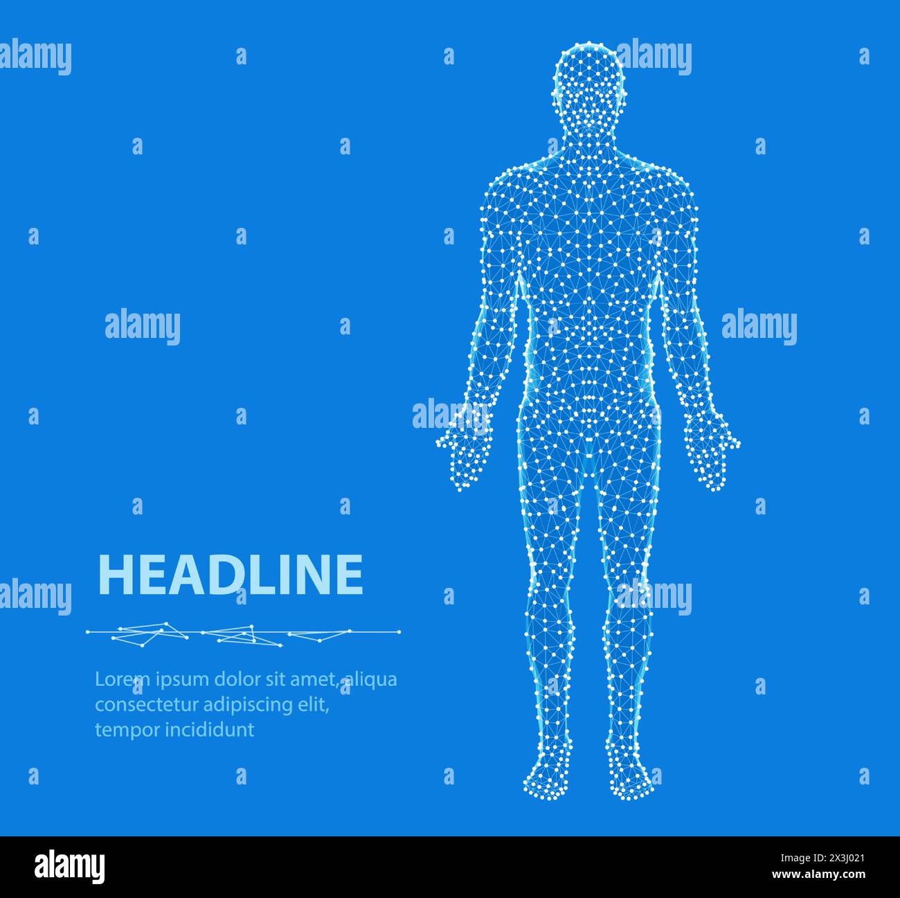 Human body. Abstract vector. Digital anatomy, Medical technology ...