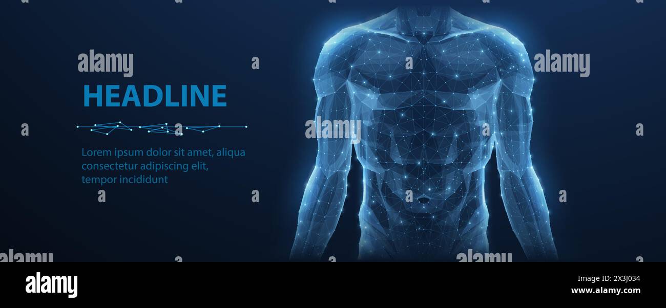 Human body. Abstract vector. Human anatomy, Digital technology, Medical ...