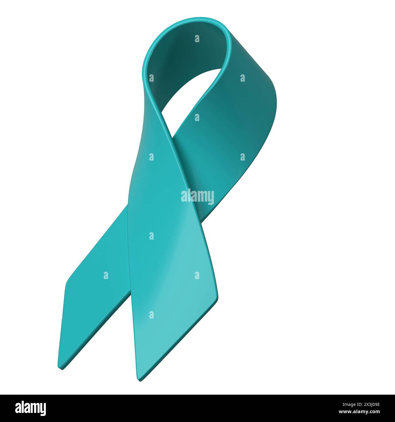 3d Ovarian Cancer Awareness Month Teal Color Ribbon Ovarian Cancer ...