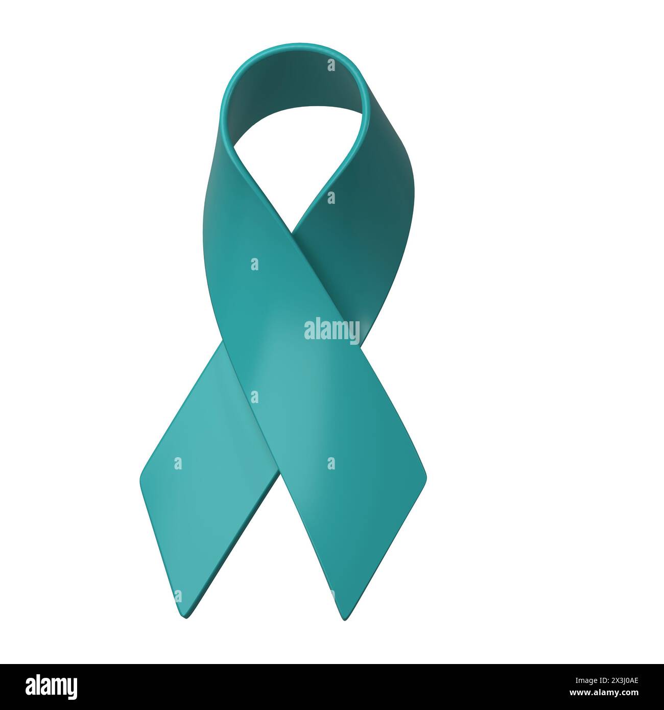 3d Ovarian Cancer Awareness Month Teal Color Ribbon Ovarian Cancer ...