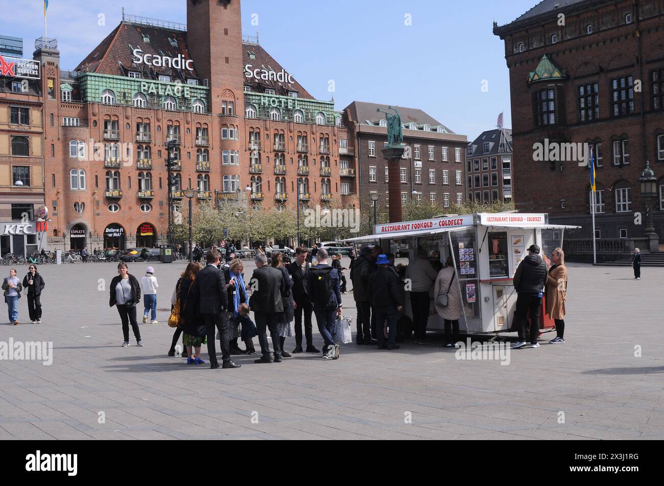 Copenhagen, Denmark /27 April 2024/Travellers and tourists enjoy spring ...