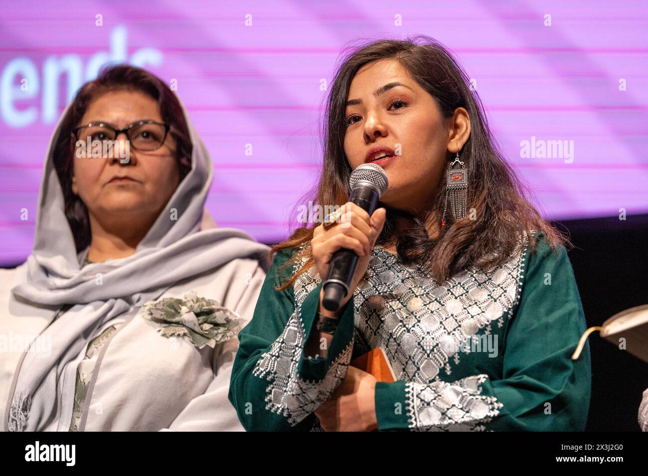 Toronto, Canada. 26th Apr, 2024. Homaira Ayub and Nilofar Moradii on ...
