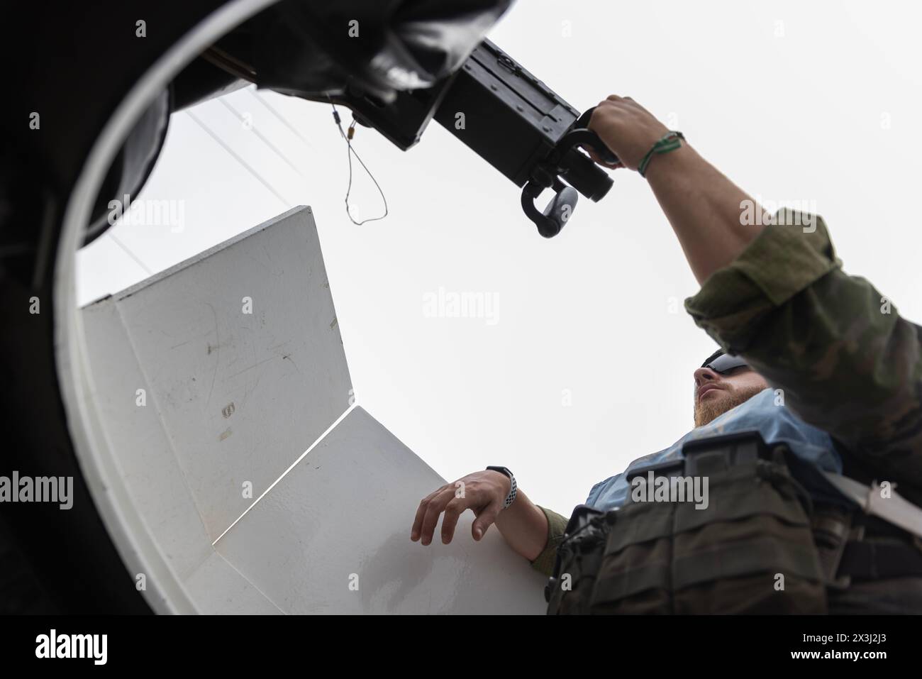 Lebanon. 26th Apr, 2024. A Spanish soldier with the United Nations ...