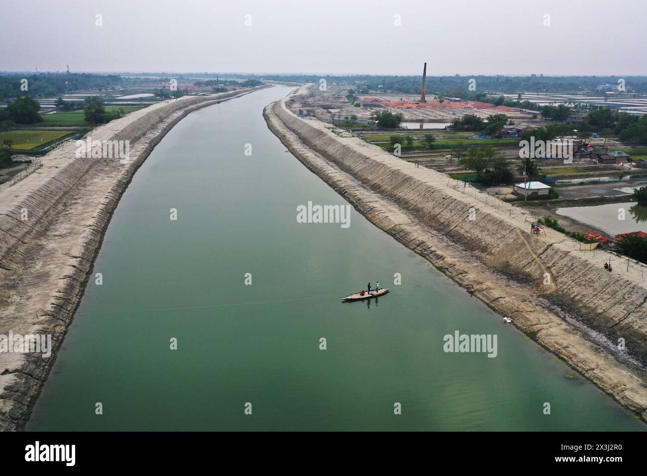 Khulna, Bangladesh - April 11, 2024: The Water Development Board has restored the normal flow of ...
