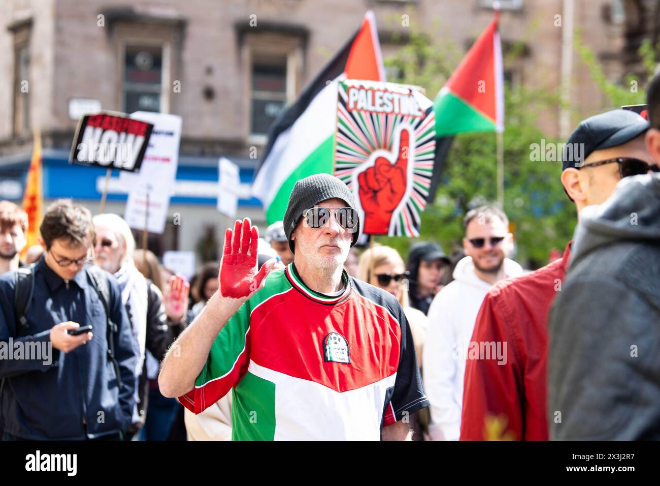 Glasgow, UK. 27th Apr, 2024. Doctor Hirron Fernando talking about his ...