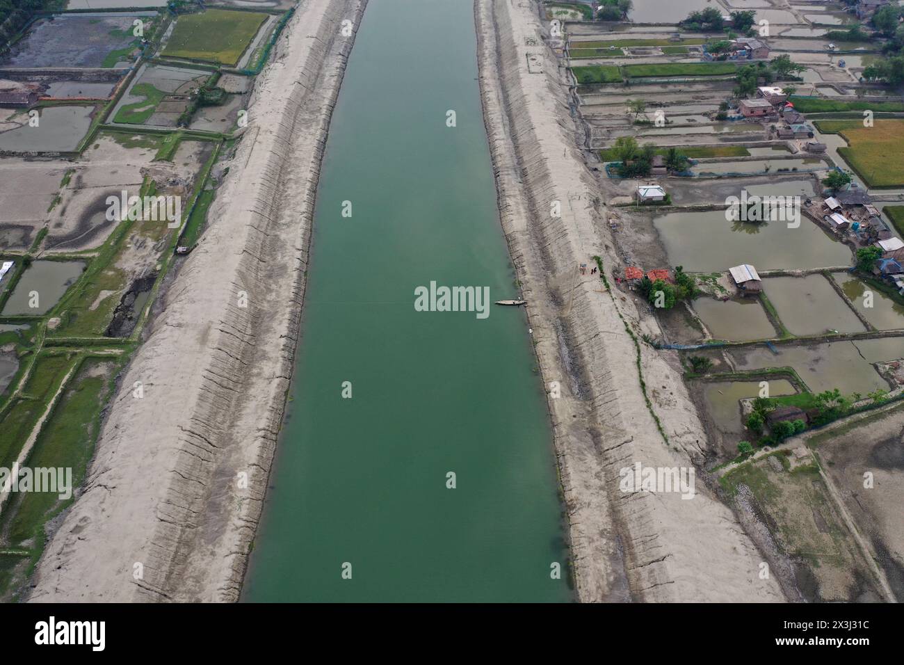 Khulna, Bangladesh - April 11, 2024: The Water Development Board has restored the normal flow of ...