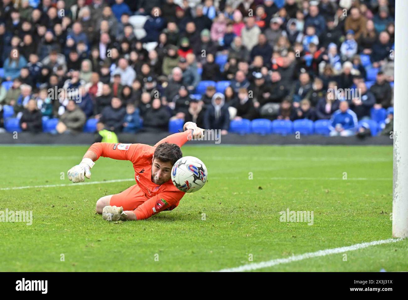 Nathan Baxter (1 Bolton Wanderers) saves during the Sky Bet ...