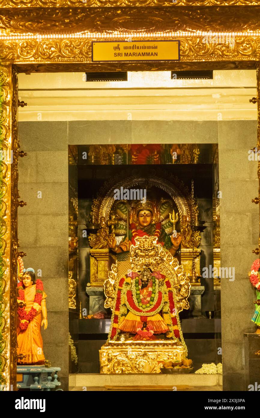 Asia, Singapore, Chinatown, Sri Mariamman Temple, Statue of Sri ...