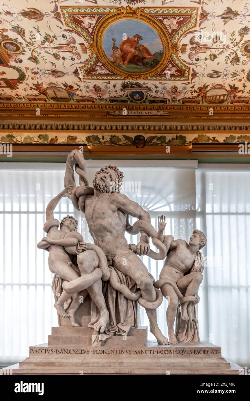 Florence, Italy - 05 April 2024: Laocoon group by Bandinelli 1520 ...