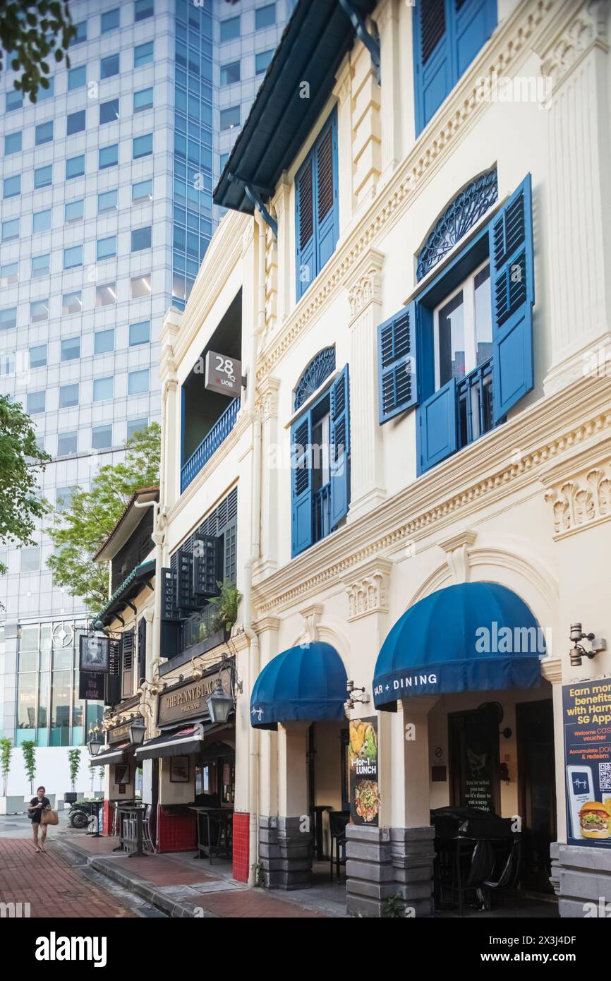 Asia, Singapore, Boat Quay,Restaurants and Bars Stock Photo - Alamy