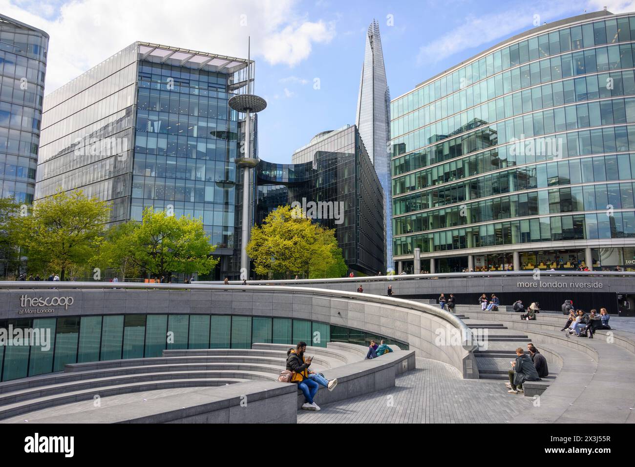More London Riverside and The Scoop, offices, buildings, UK Stock Photo ...