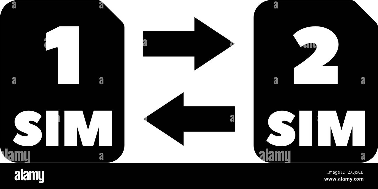 A simple black and white icon depicting the process of switching ...
