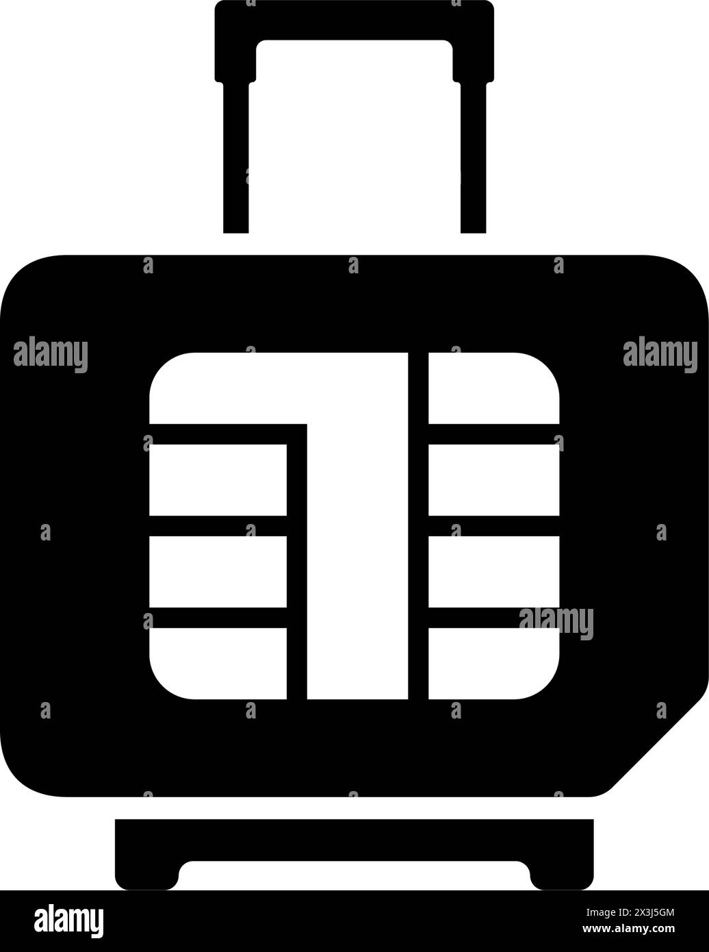 Travel and Roaming. SIM with Luggage. Vector icon for website design ...
