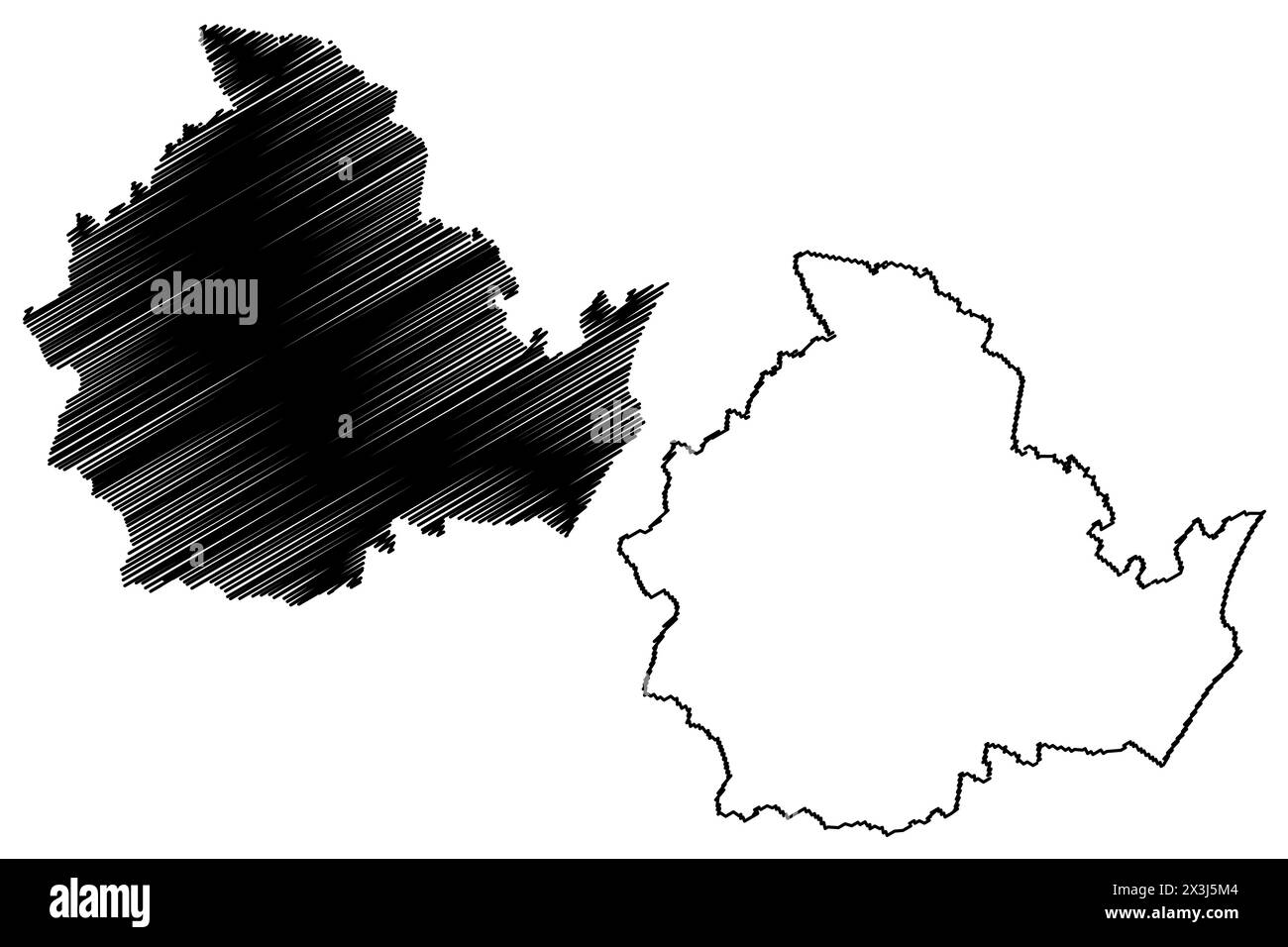 Richmond valley outline map hi-res stock photography and images - Alamy