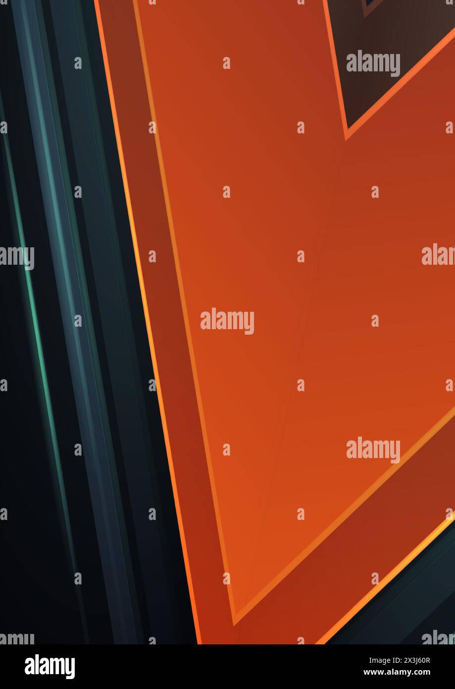 Abstract modern orange and gray vertical background with geometric ...