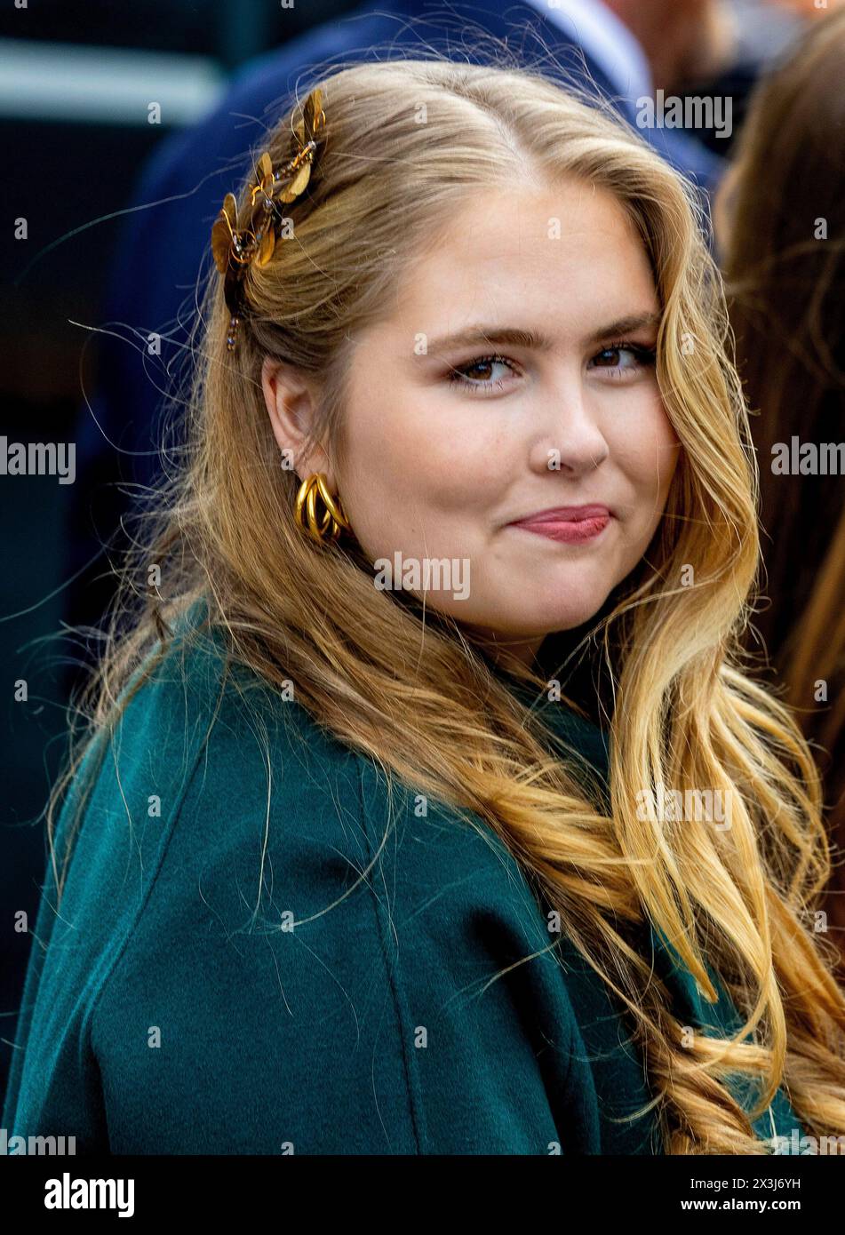 Emmen, Niederlande. 27th Apr, 2024. Crown Princess Amalia of The ...