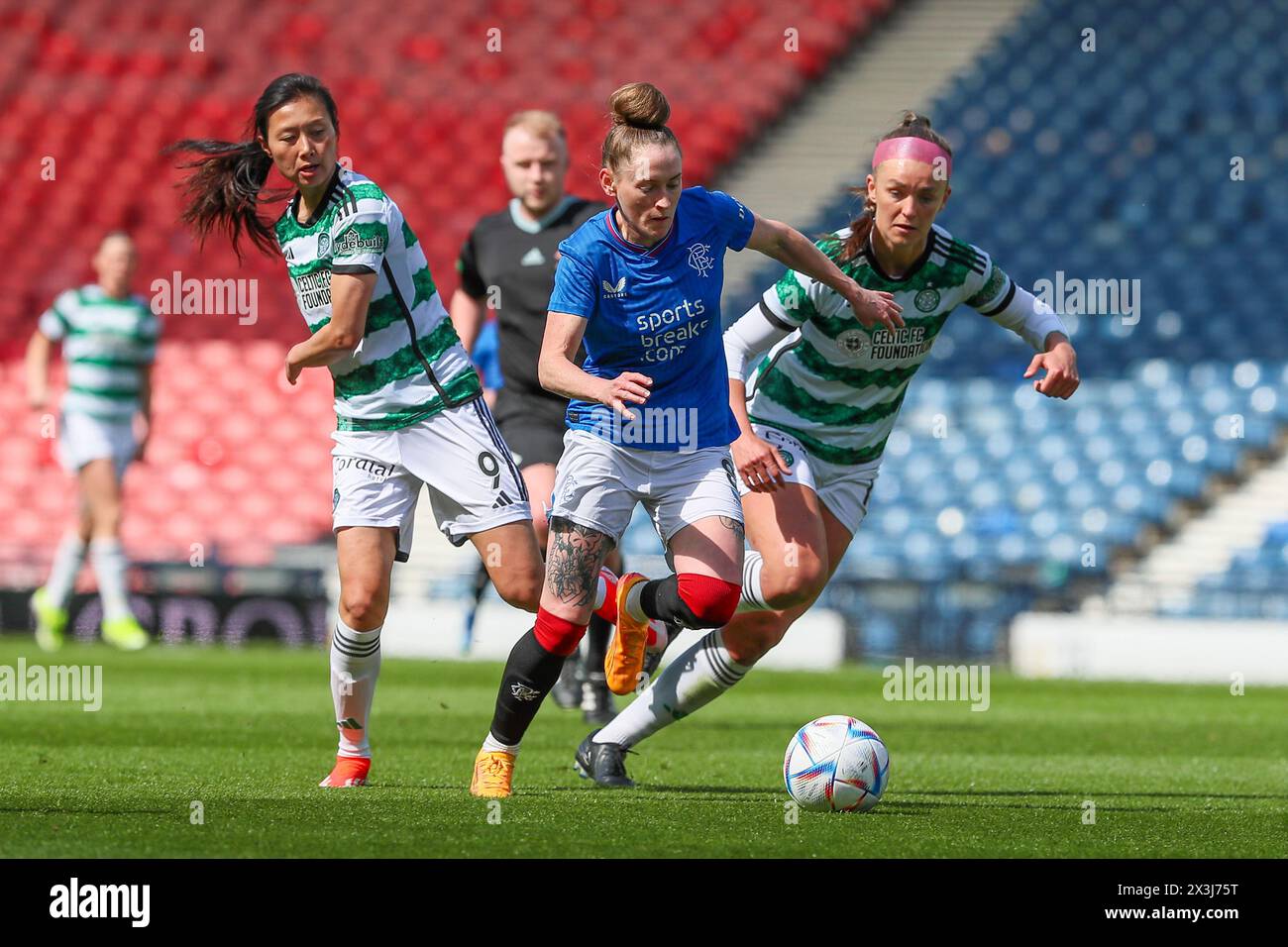 Glasgow, UK. 27th Apr, 2024. Rangers play Celtic in the Scottish Gas Women's Scottish Cup Semi ...
