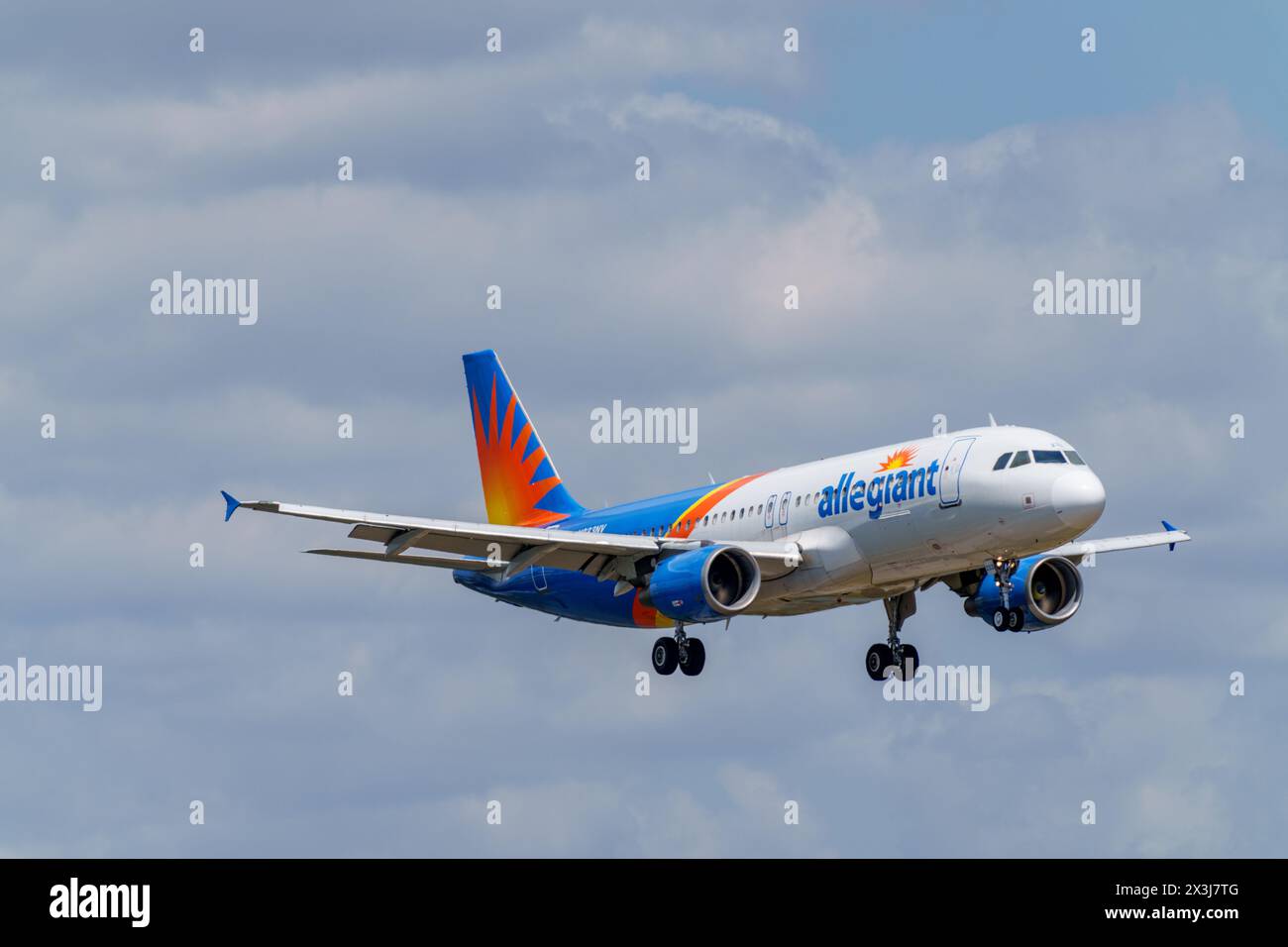 Fort Lauderdale, FL, USA - April 25, 2024: Photo of Allegiant airplane ...